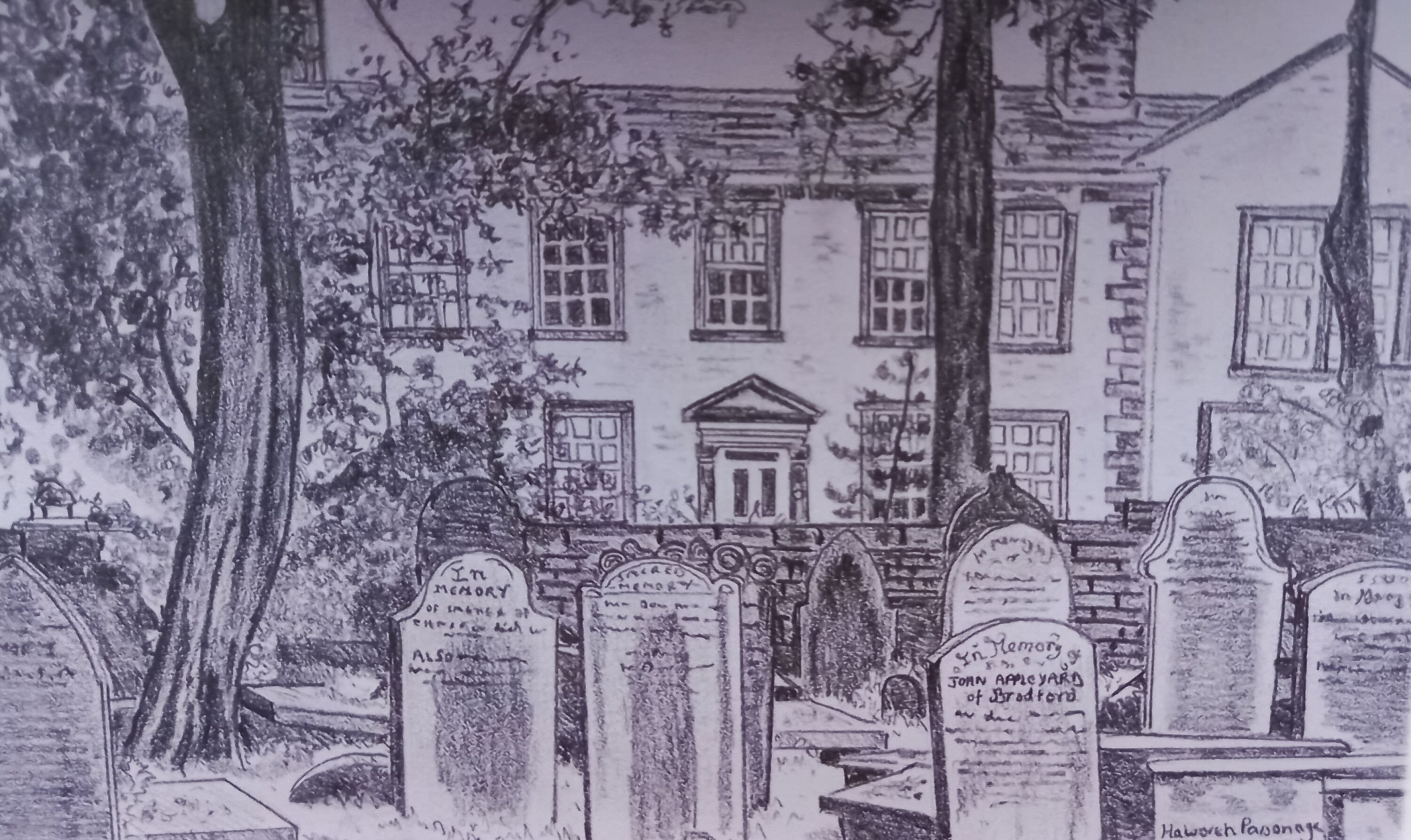 Haworth Parsonage Pencil Drawing Art Print or Greetings Card - Etsy