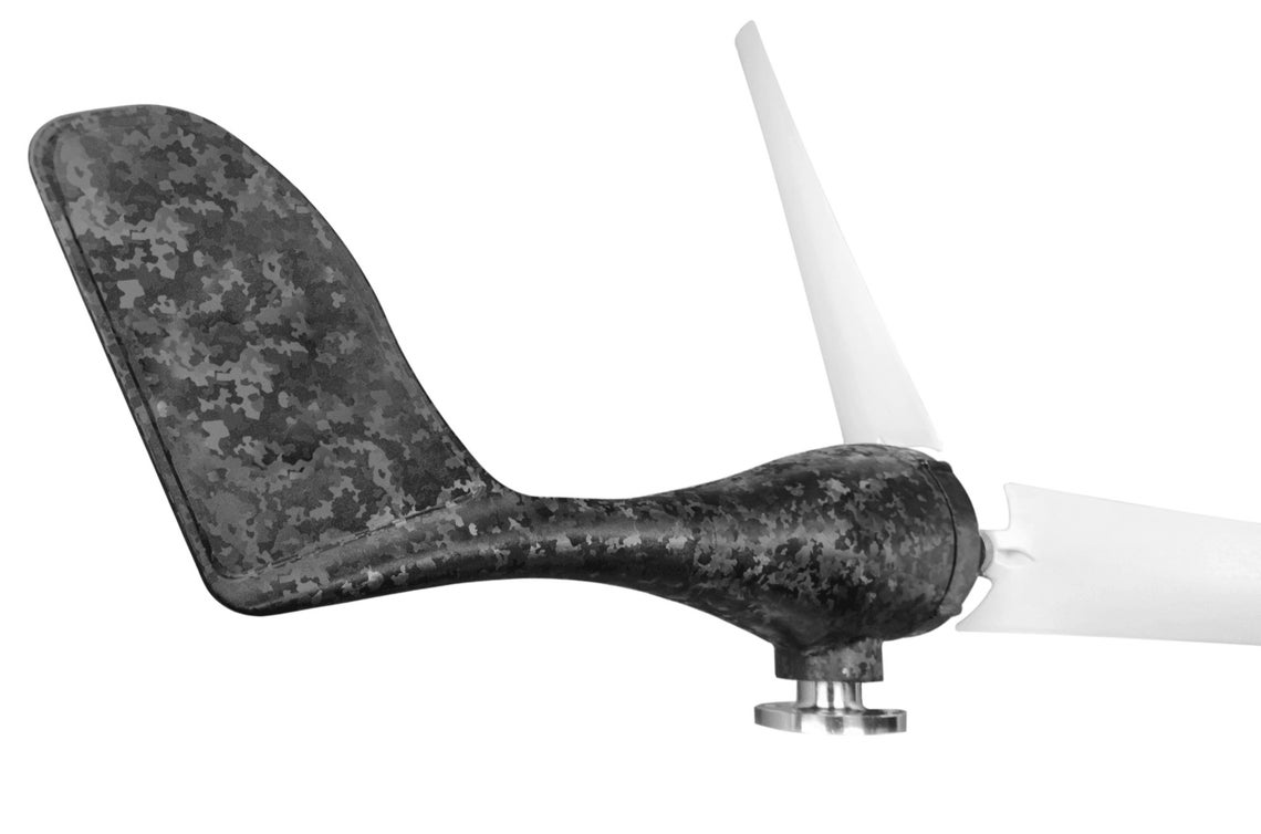 400W Stealth Wind Turbine Generator, 12V 24V With Stealth Black and ...