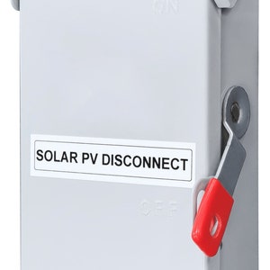 Solar PV Disconnect, 12 / 24 / 36 / 48 V DC Shut off Switch, Assembled ...