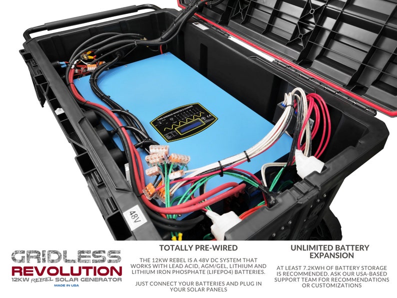 12kw Rebel Solar Generator for 120V/240V Weatherproof Residential ...