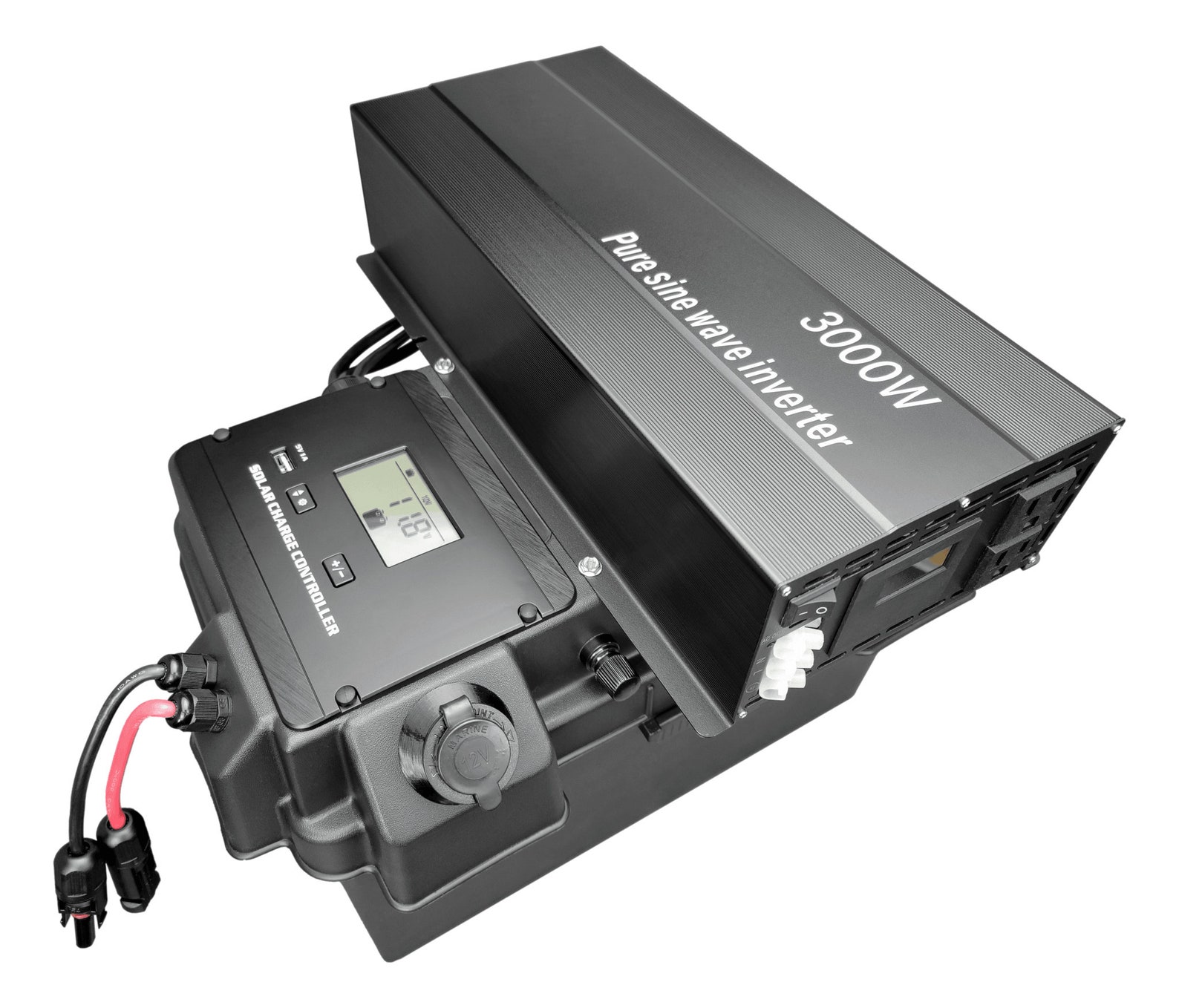 Solar Generator Battery Box DIY With Charge Controller, Battery and ...