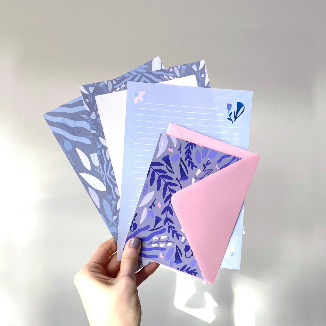 Floral Stationary Set Writing Paper A6 Postcards Envelopes - Etsy