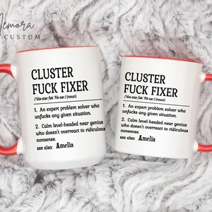 Funny Definition Mug, Cluster Fixer Coffee Mug, Unique Gift for ...