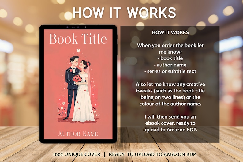 Wedding Book Cover Design for Self Publishing Premade Wife and Groom ...