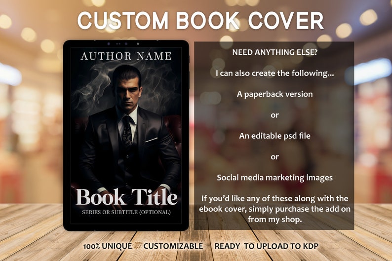 Mafia Romance Mob Crime Book Cover for Indie Authors Self - Etsy