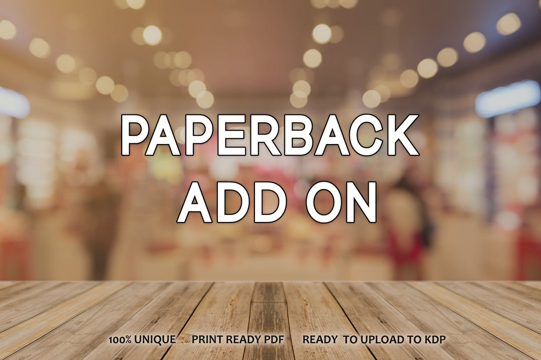 Add On: Paperback Book Cover Print-ready PDF Ready to Upload on Amazon ...