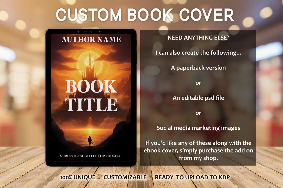 Custom Book Cover Design | Ready to Upload Ebook Cover for Amazon KDP ...