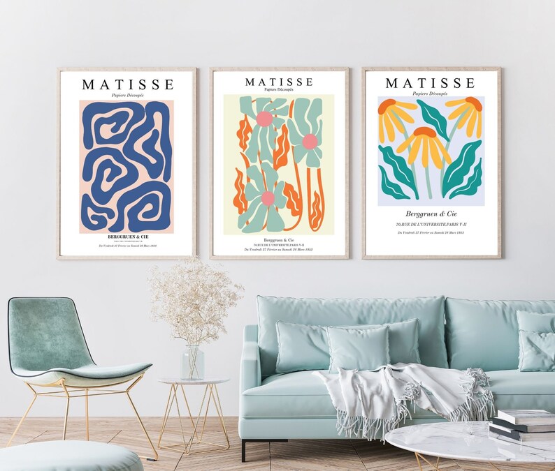 Henri Matisse Set of 3 Wall Art,museum Poster,matisse Poster Set ...