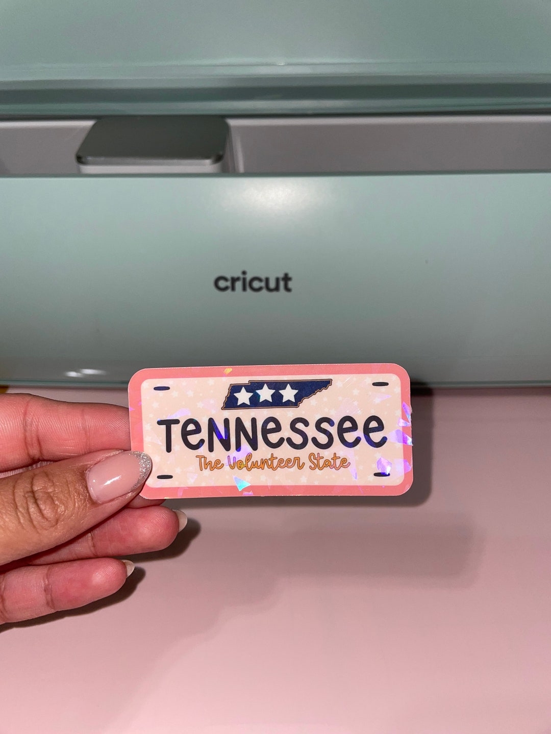 Holographic Pink TN License Plate - Etsy