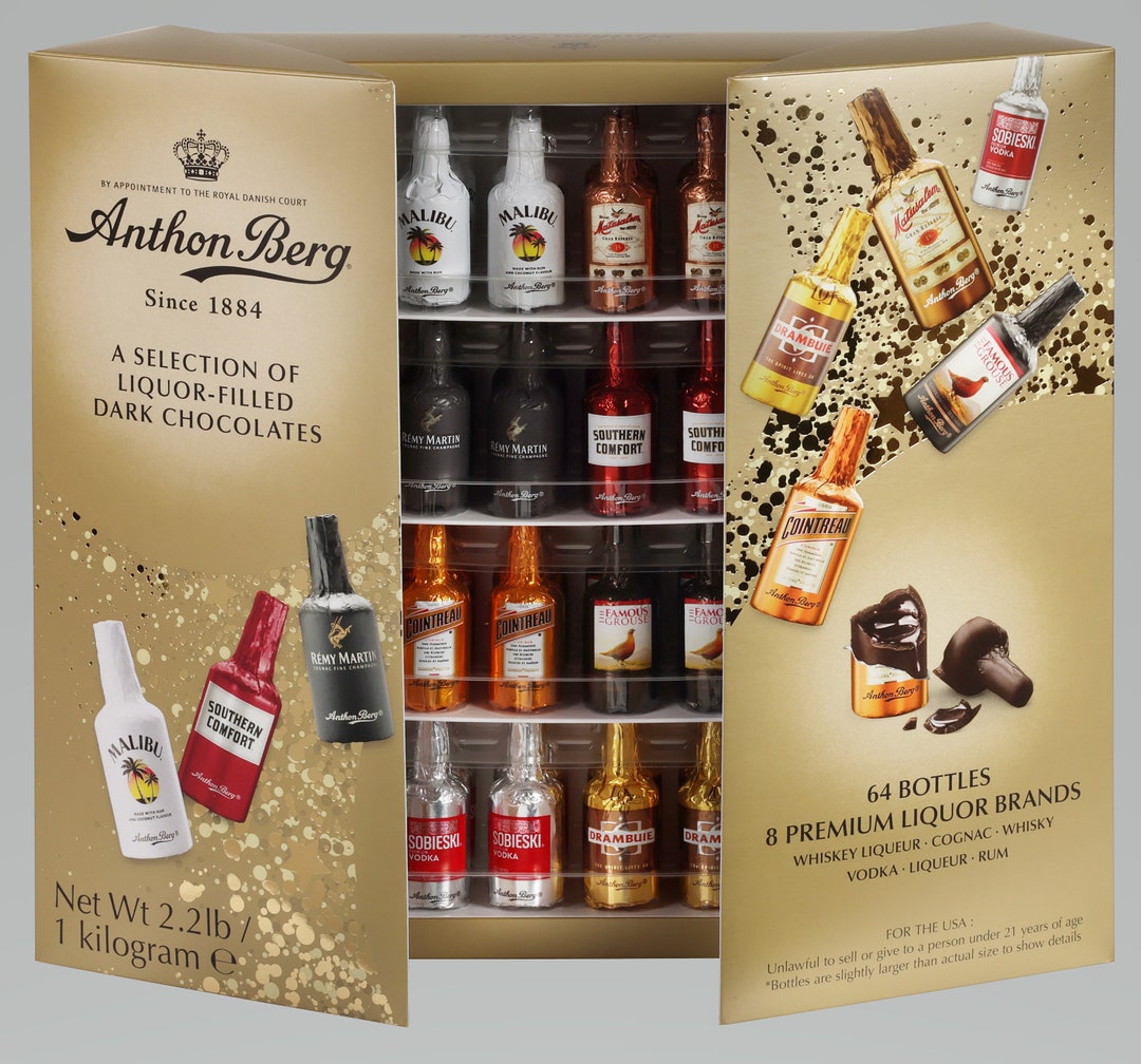 Anthon Berg Bar Cabinet 64 Pcs. Bottles 1000 Grams - Etsy Canada