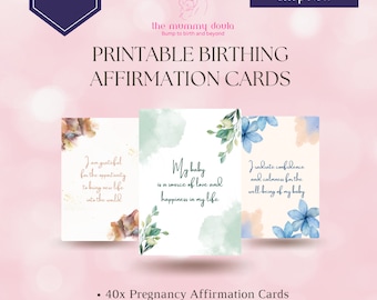 Pregnancy Affirmation Cards: Soulful Journal Prompts (printable PDF) - Etsy