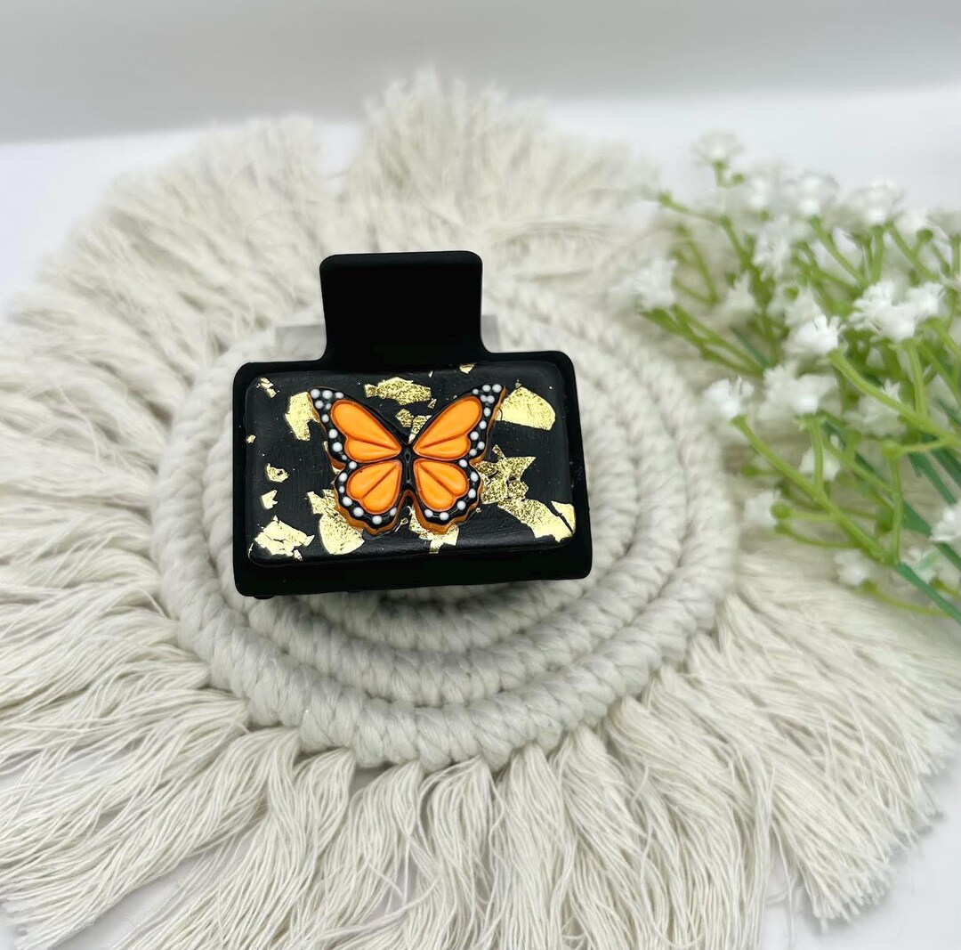 Butterfly Clay Hair Claw Clip | Handmade Hair Accessories | Polymer ...