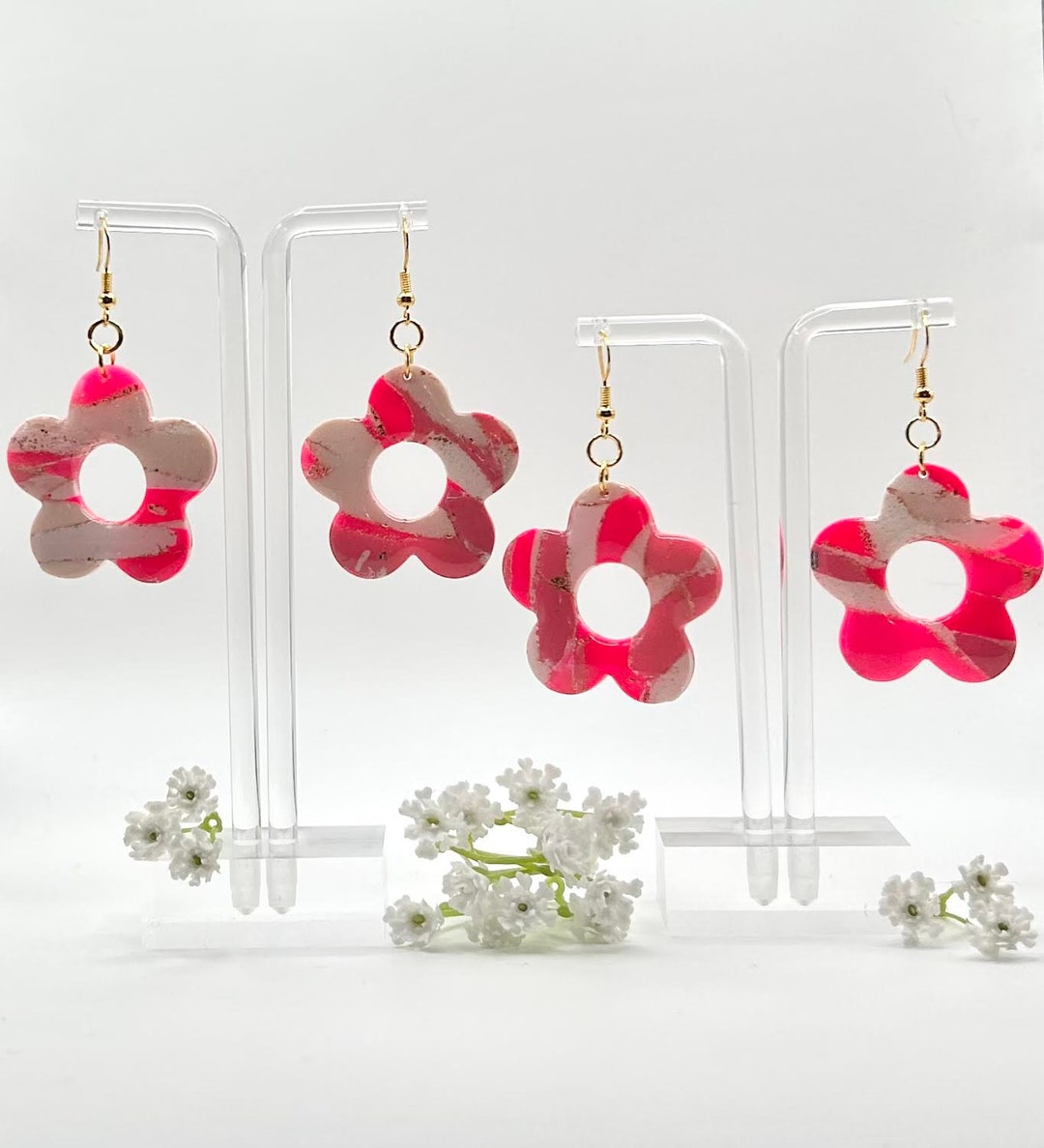 The pinky Promise Collection Flower Polymer Clay - Etsy