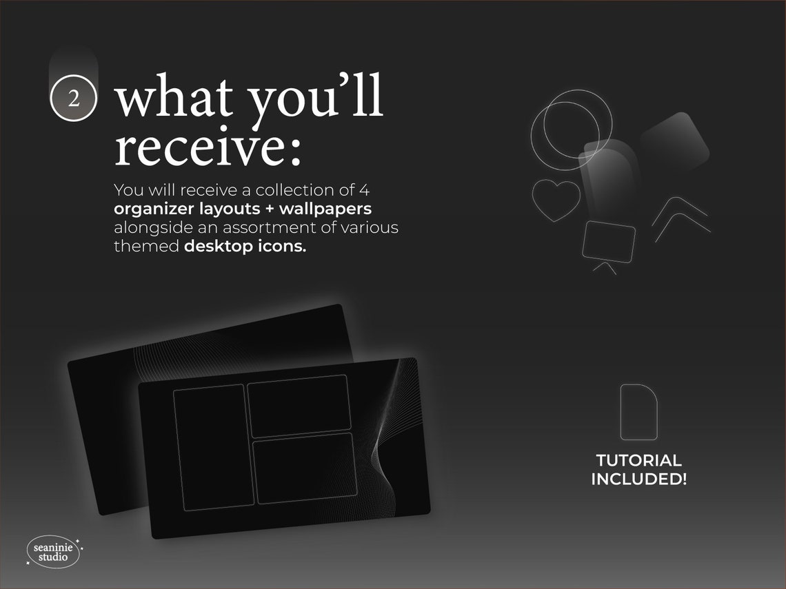 Stylish Desktop Organizer Theme for Study Productivity / Dark Mode ...