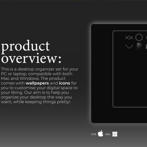 Stylish Desktop Organizer Theme for Study Productivity / Dark Mode ...