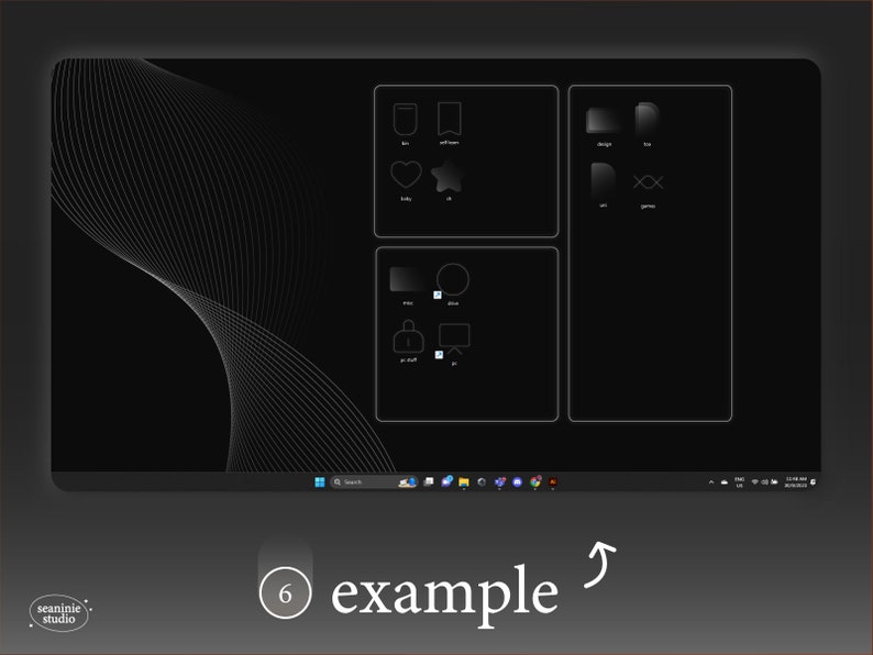 Stylish Desktop Organizer Theme for Study Productivity / Dark Mode ...