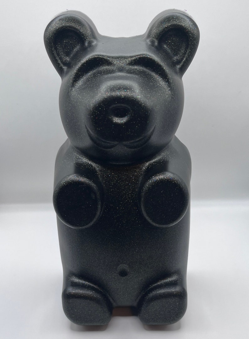 Black Glitter Gummy Bear Statue Pop Art Home Decor 8 Inch Gummy Bear Statue Etsy