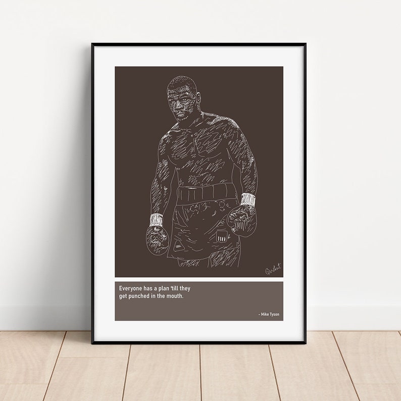 Mike Tyson Scribble Sketch Art Print - Etsy