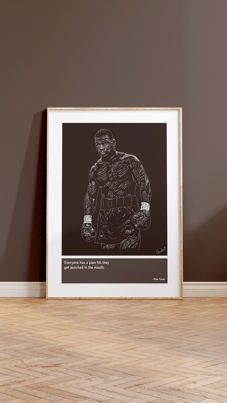 Mike Tyson Scribble Sketch Art Print - Etsy