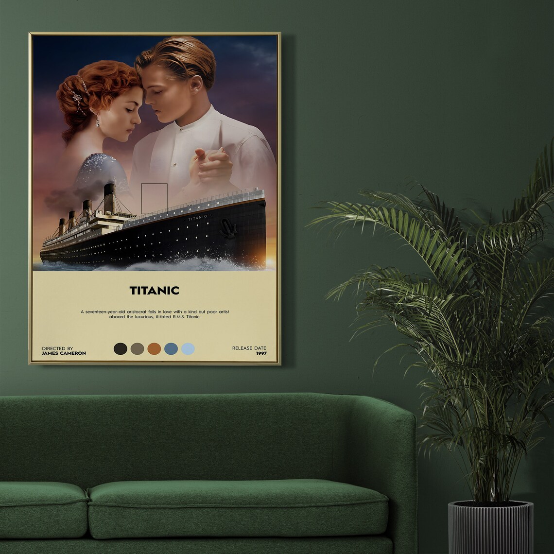Titanic Poster, Titanic Wall Art, Titanic Home Decor, Titanic 1997 ...