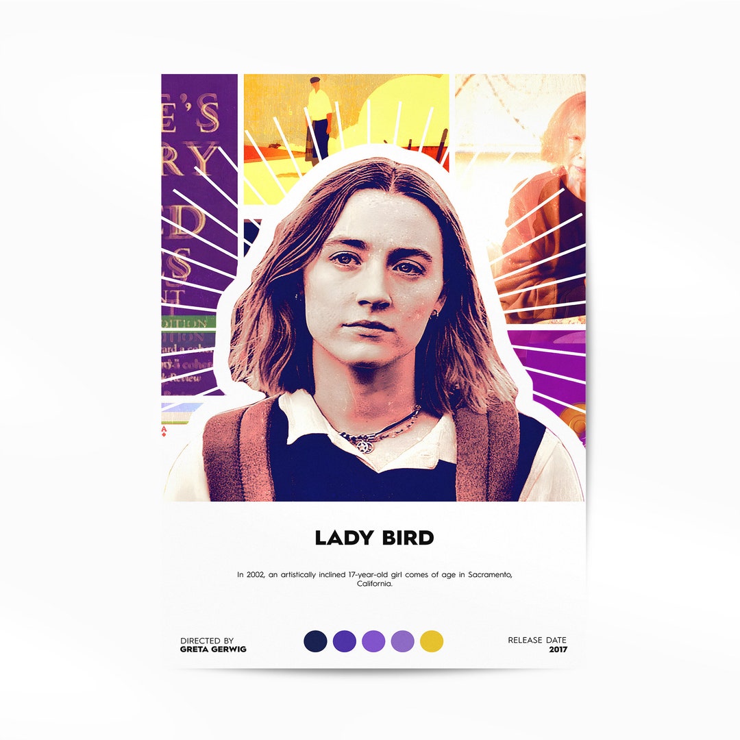 Lady Bird Poster Lady Bird Home Decor Lady Bird Wall Art Lady Bird 2017 Movie Etsy
