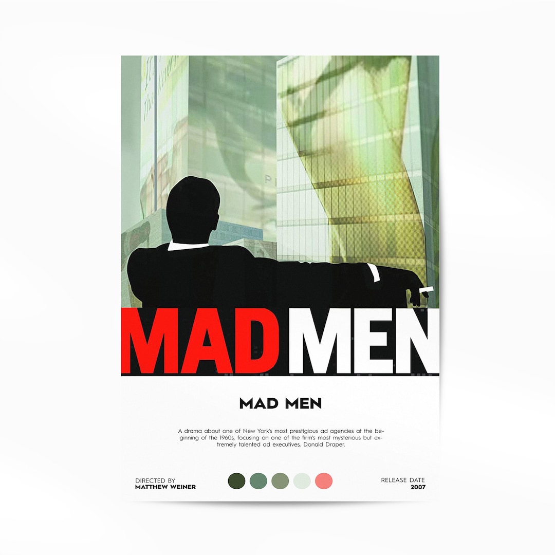 Mad Men Poster, Mad Men Wall Art, Mad Men Home Decor, Mad Men 2007 ...