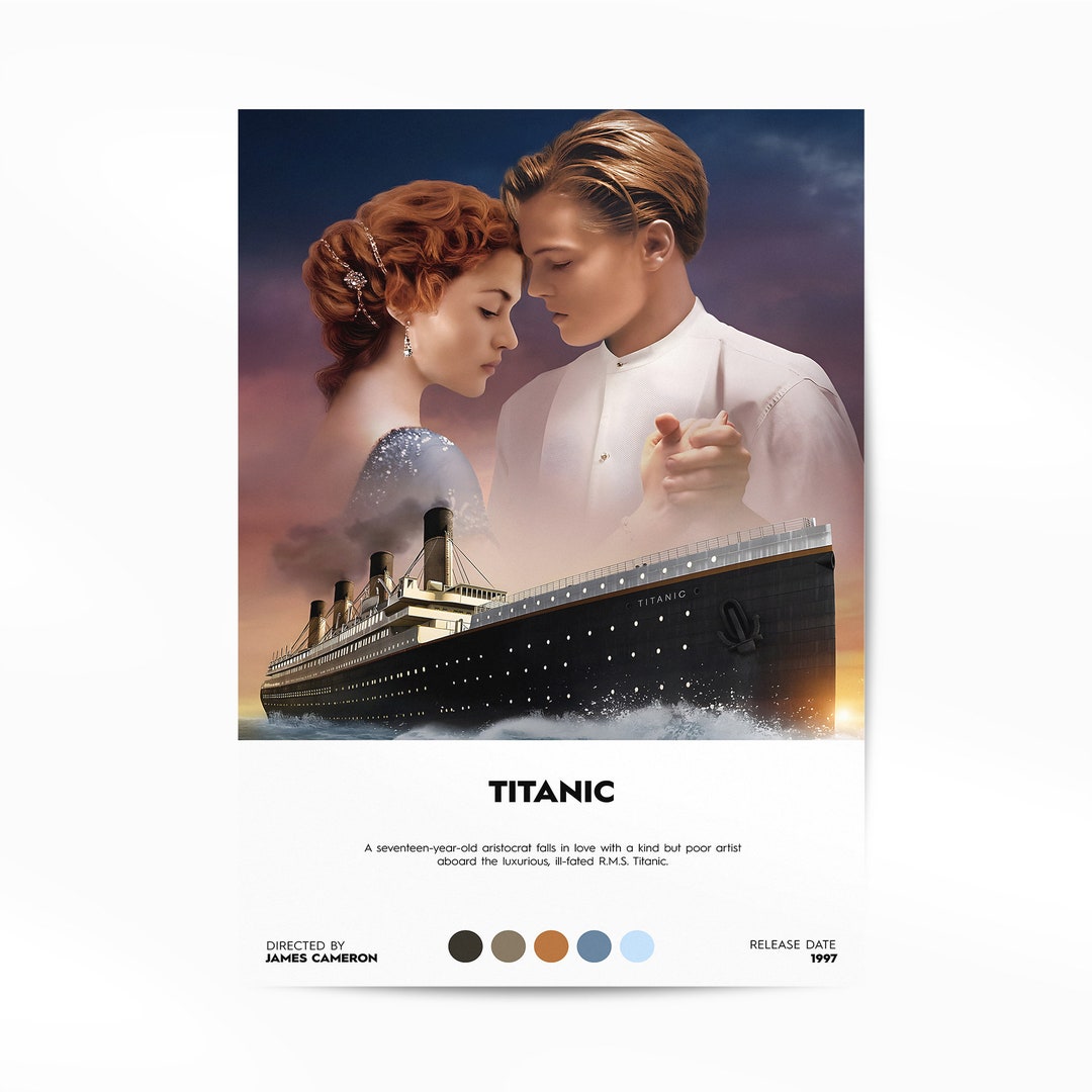 Titanic Poster, Titanic Wall Art, Titanic Home Decor, Titanic 1997 ...