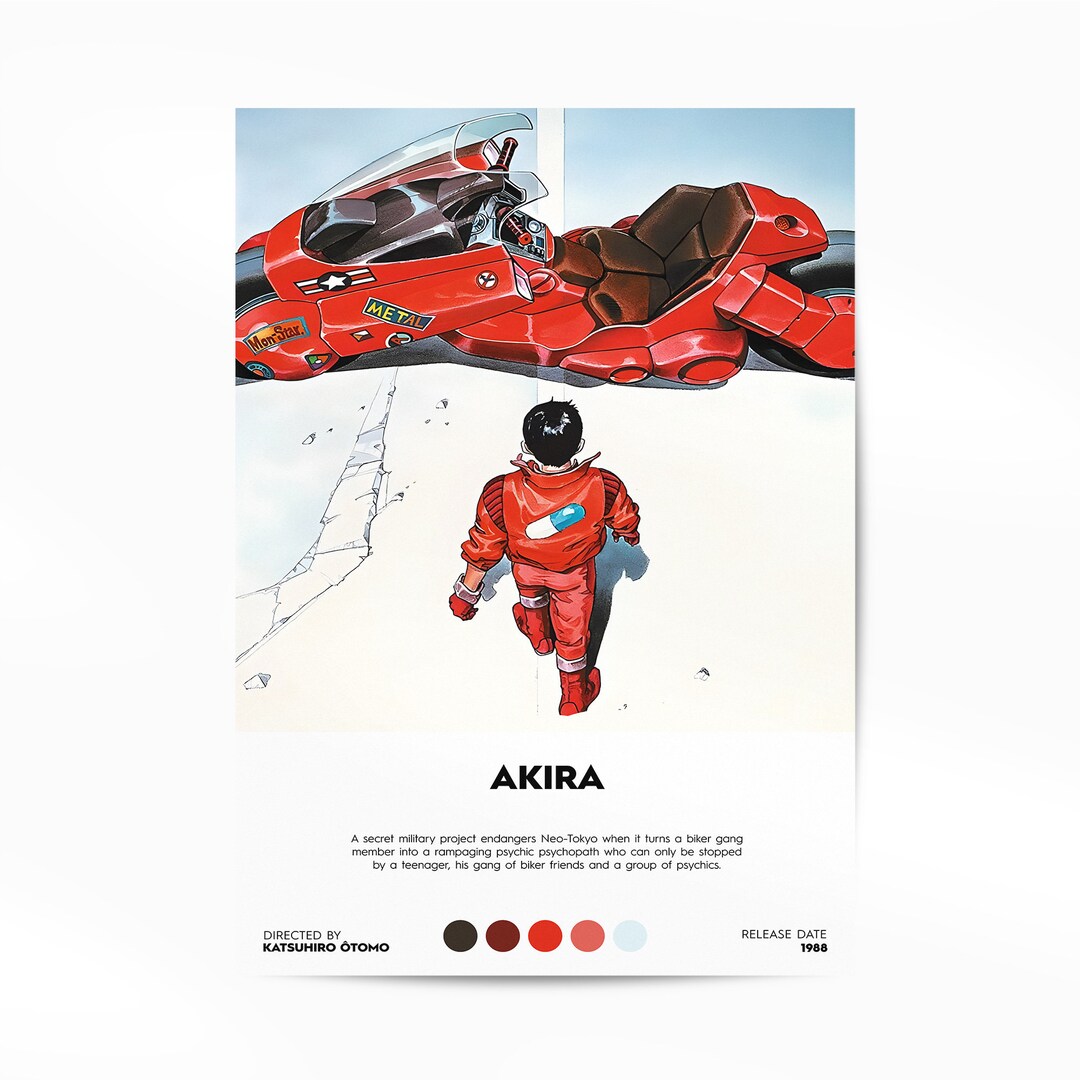 Manga Akira Poster, Akira Vintage, Retro Art, Akira Print, Akira Wall ...