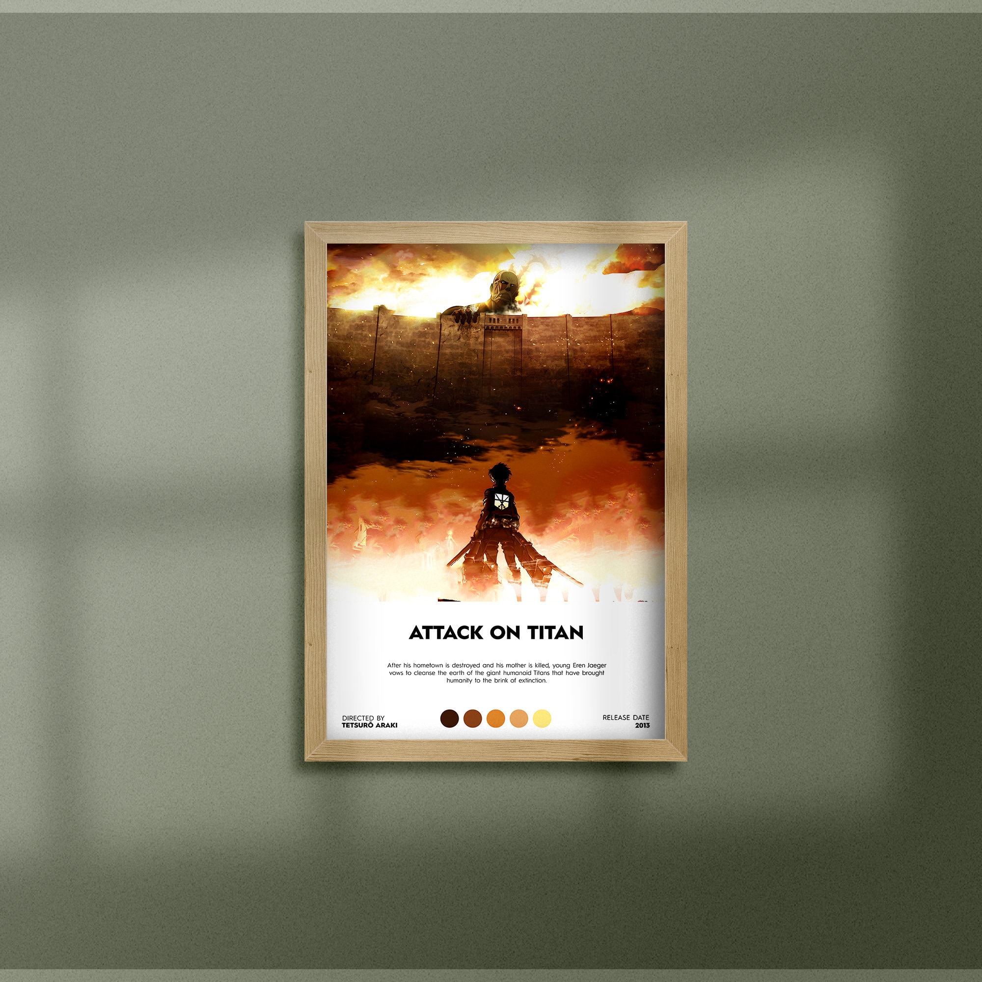 Attack on Titan Poster, Attack on Titan Vintage, Retro Art, Attack on ...