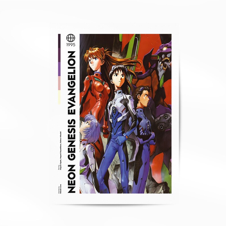 Neon Genesis Evangelion Poster, Neon Genesis Evangelion Wall Art, Neon ...