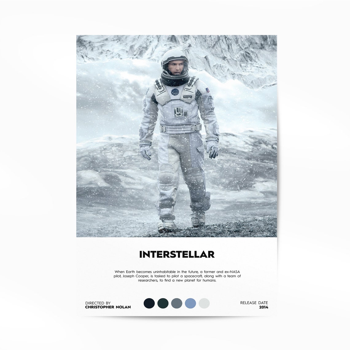 Interstellar Poster, Interstellar Home Decor, Interstellar Wall Art ...