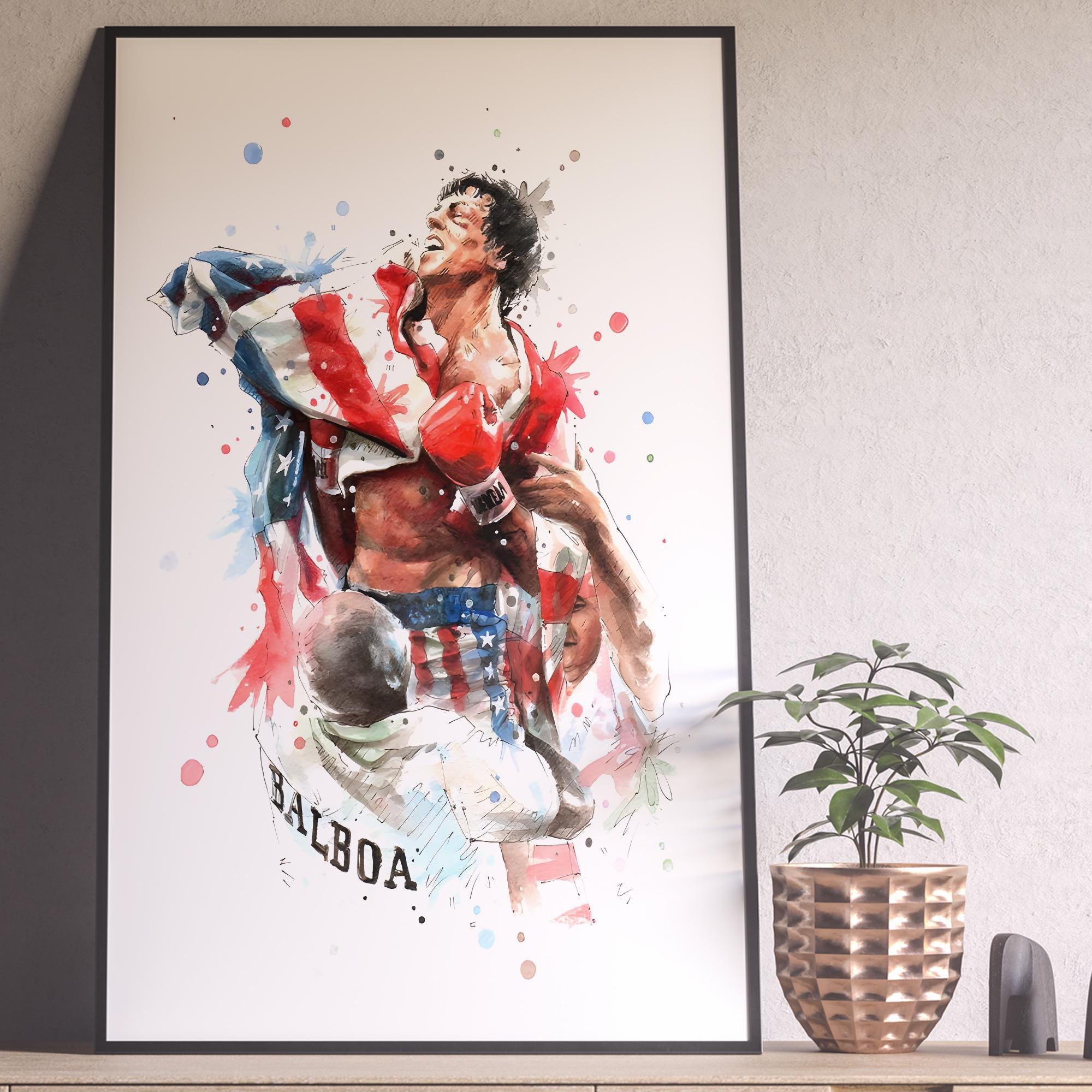 Rocky Poster, Rocky Rambo Wall Art, Rambo Print, Rambo Poster, Rocky ...