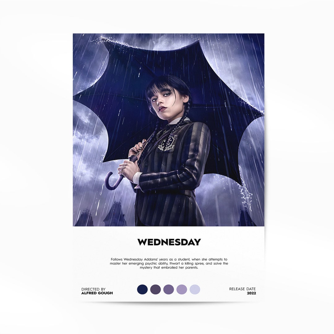 Wednesday Poster, Wednesday Wall Art, Wednesday Home Decor, Wednesday ...
