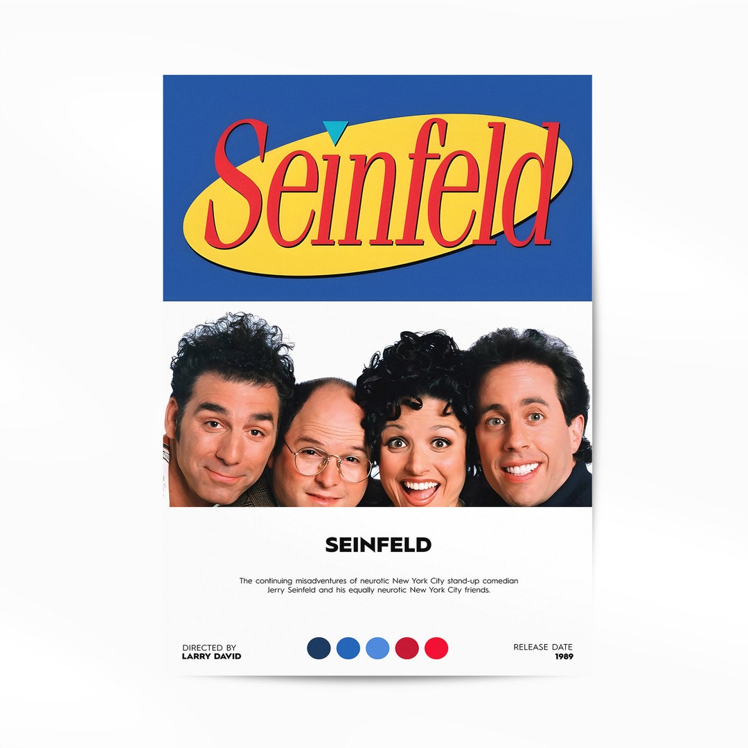 Seinfeld Poster, Seinfeld Wall Art, Seinfeld Home Decor, Seinfeld 1989 ...