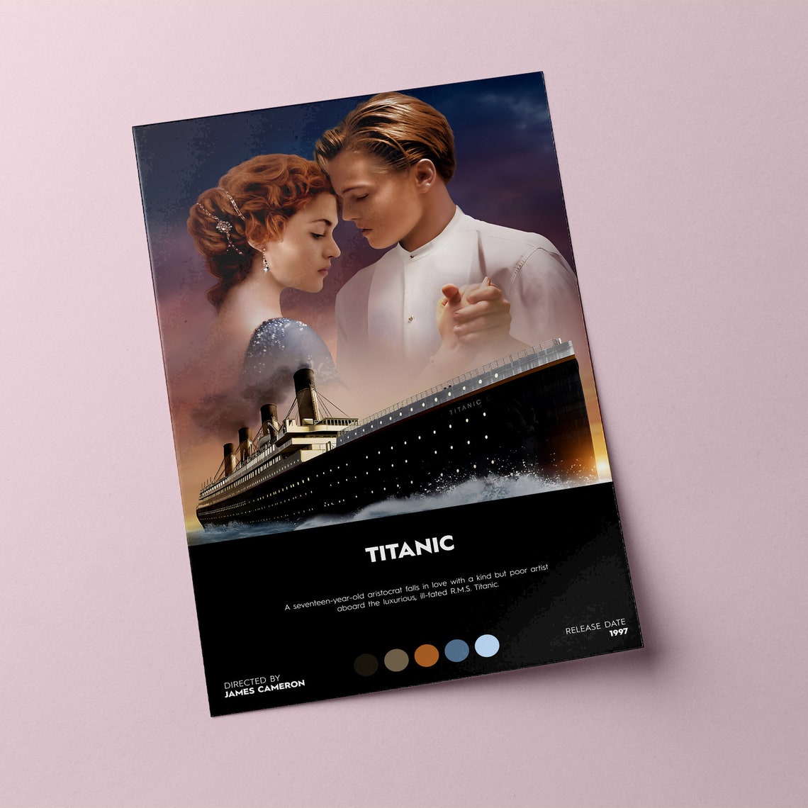 Titanic Poster, Titanic Wall Art, Titanic Home Decor, Titanic 1997 ...