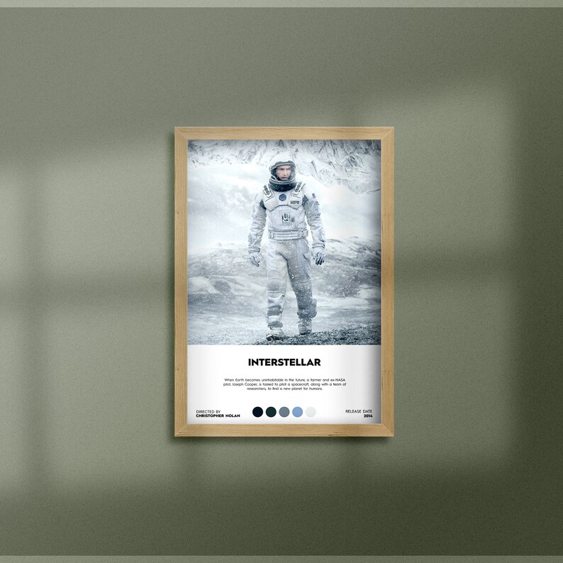 Interstellar Poster, Interstellar Home Decor, Interstellar Wall Art ...