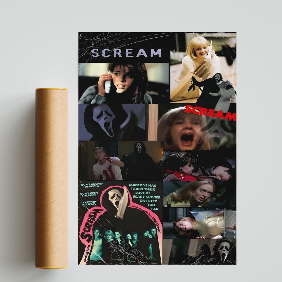 Scream Poster, Scream Print, Scream Wall Art, Scream Horror Movie ...
