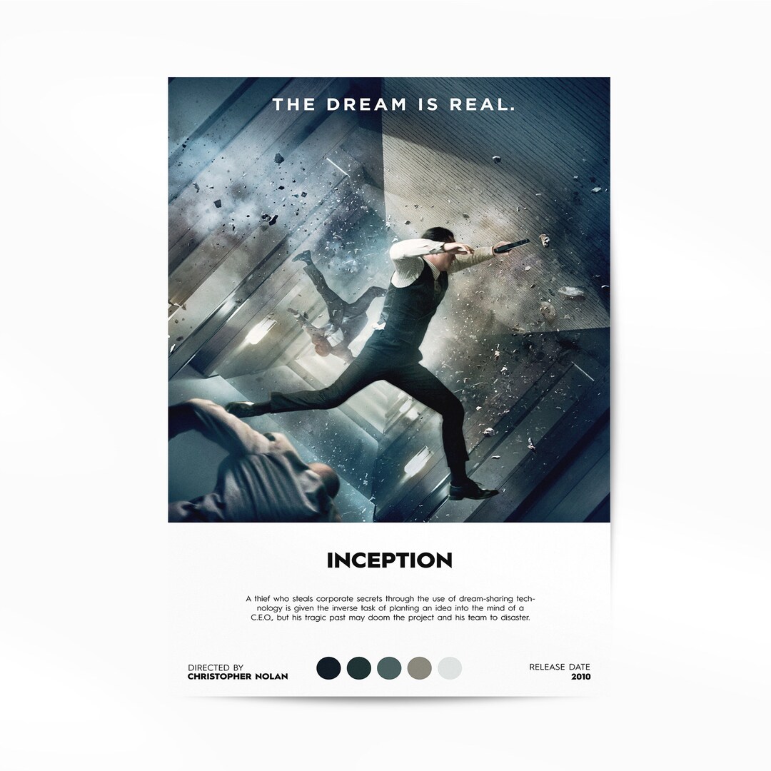 Inception Poster, Inception Home Decor, Inception Wall Art, Inception ...