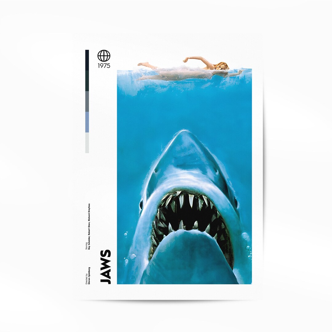 Jaws Poster, Jaws Home Decor, Jaws Wall Art, Jaws 1975 Movie - Etsy