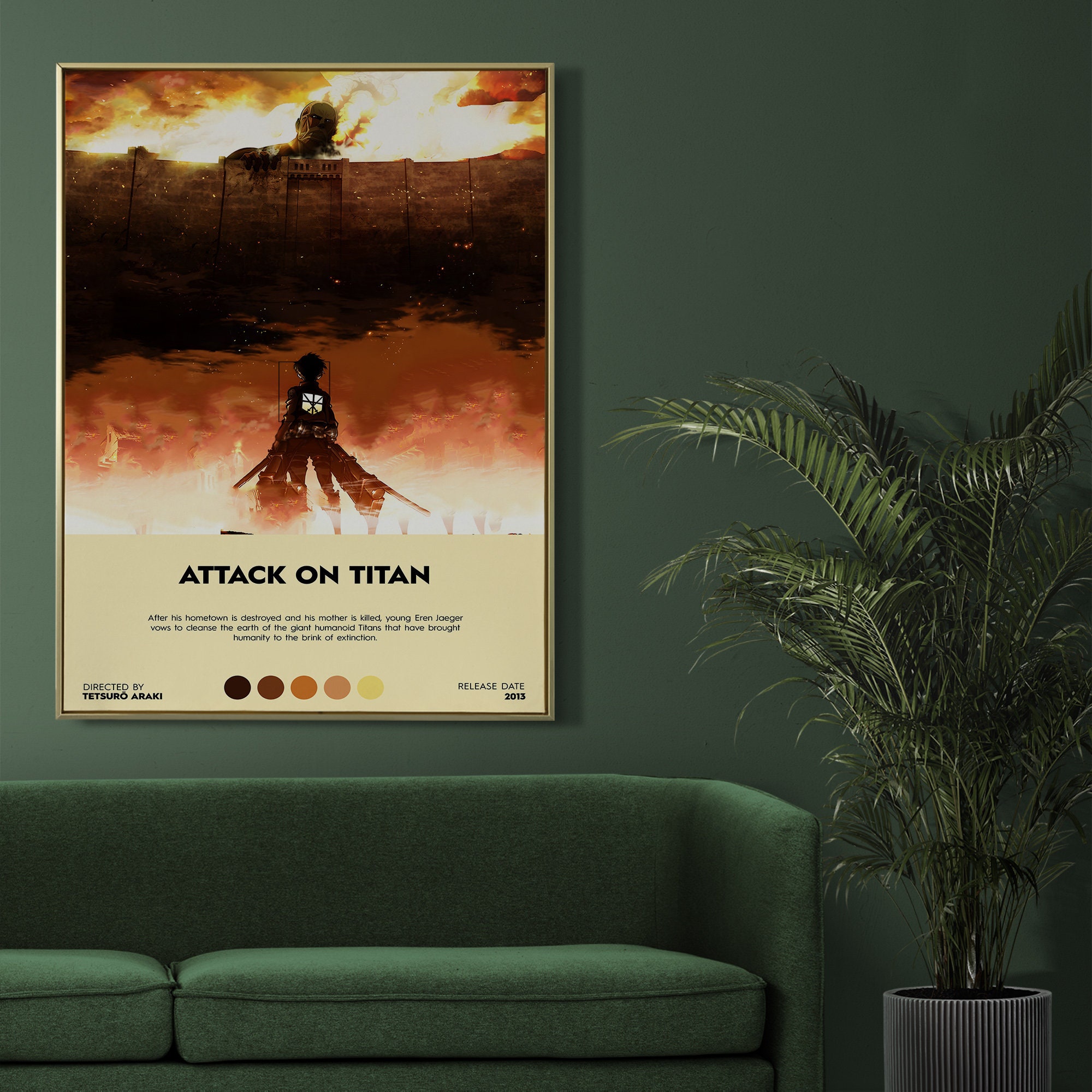 Attack on Titan Poster, Attack on Titan Vintage, Retro Art, Attack on ...
