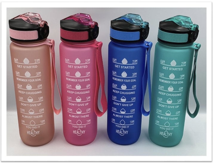 Water Bottle, Motivational Scale and Personalisation Options Available ...