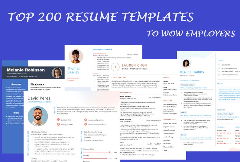 200 High Quality Resume Template editable in MS Word CV - Etsy