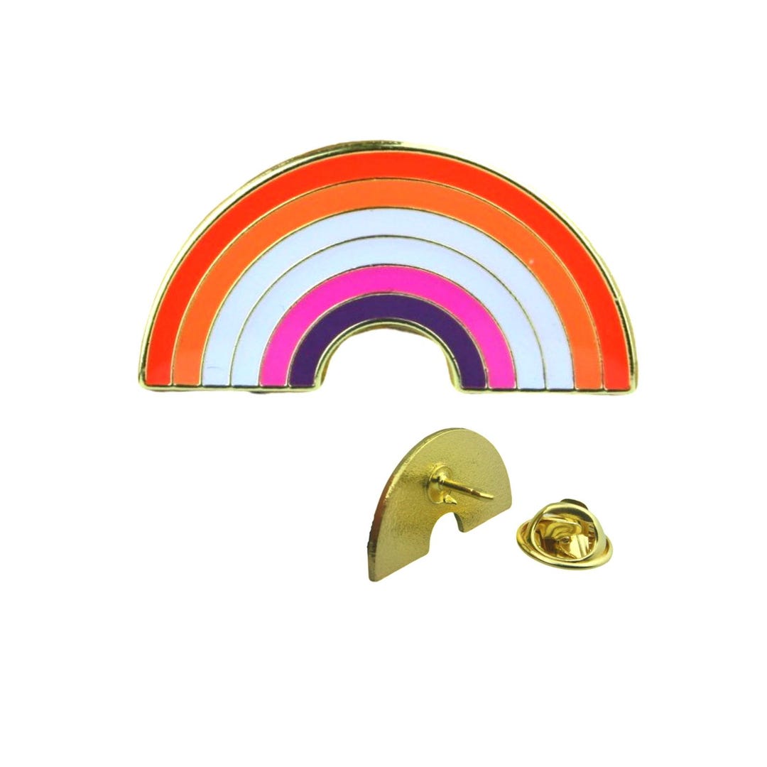 Lgbtq Enamel Pin Brooch Rainbow Badge Lesbian Rainbow Pin Lesbian