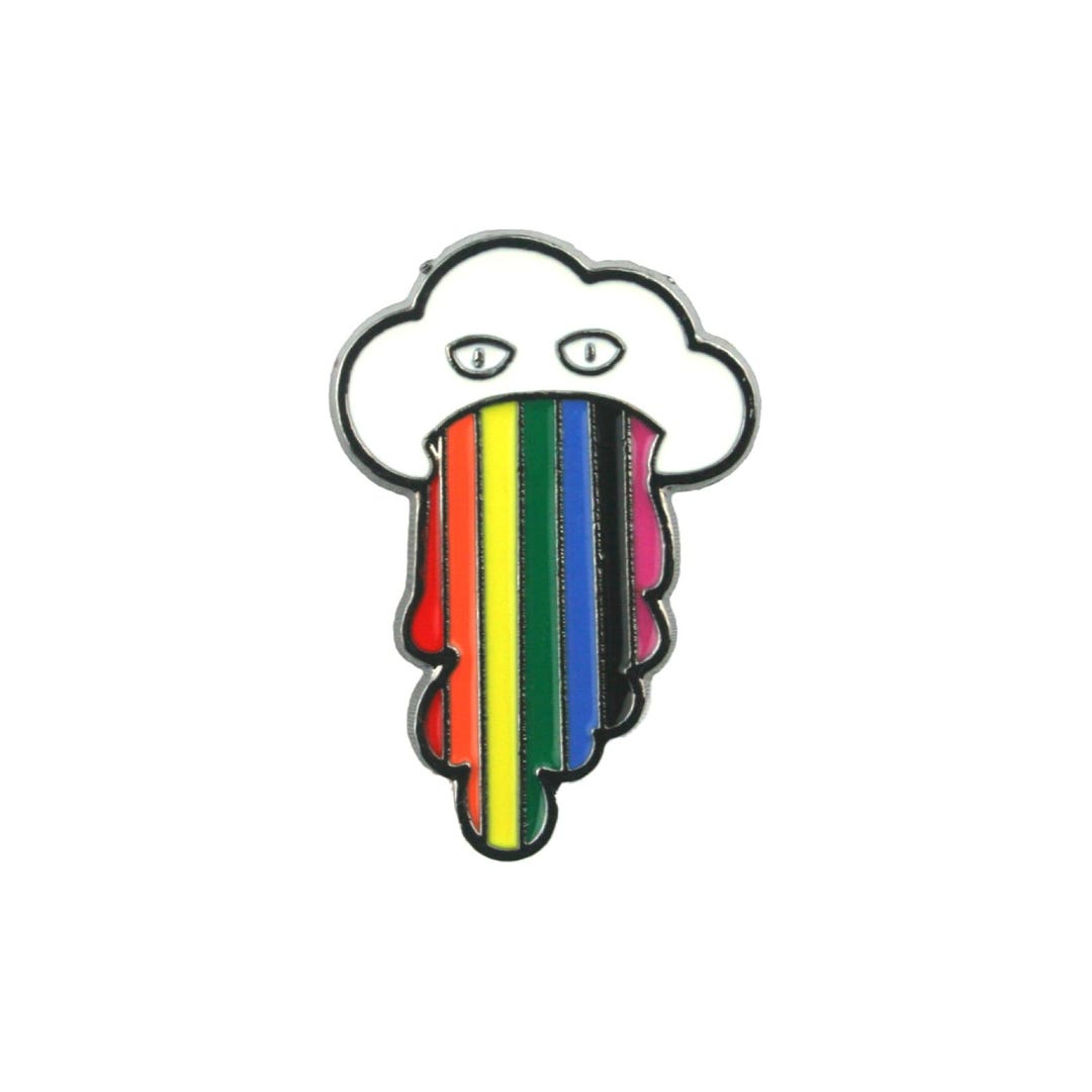 LGBTQ Vomiting Cloud Enamel Pin / Badge / Brooch Rainbow Jewelry ...