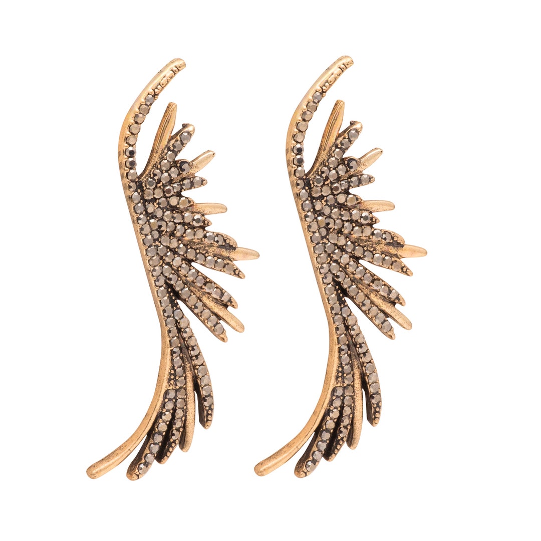 Handmade Bronze Zircon Earrings: Antique Style Diamond Setting - Etsy