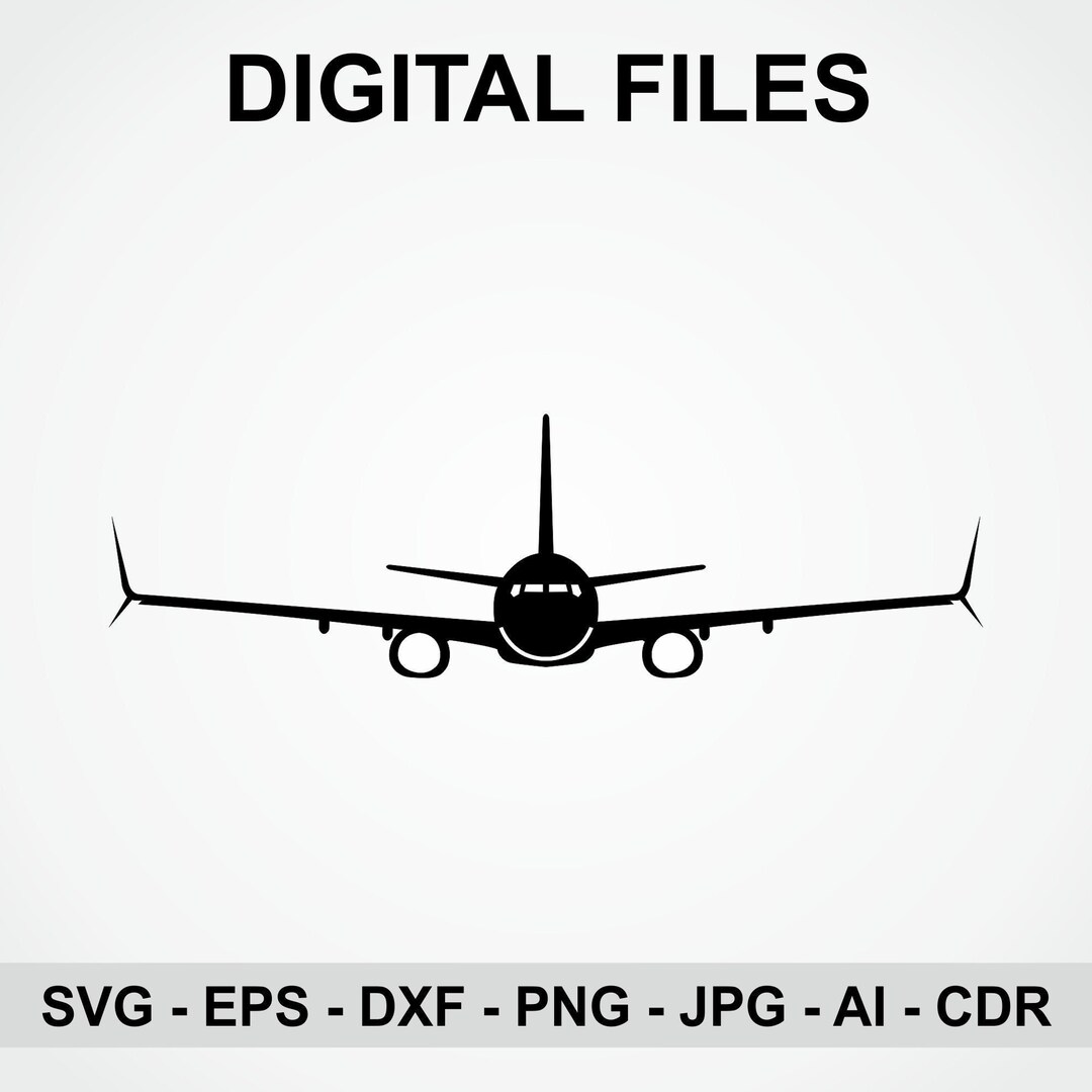Boeing 737 Dxf Svg Ai Png Cdr Digital Files Laser Cut - Etsy