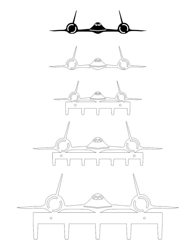 SR-71 Blackbird, Dxf, Svg, Ai, Png, Cdr, Digital Files, Laser Cut, Cnc ...