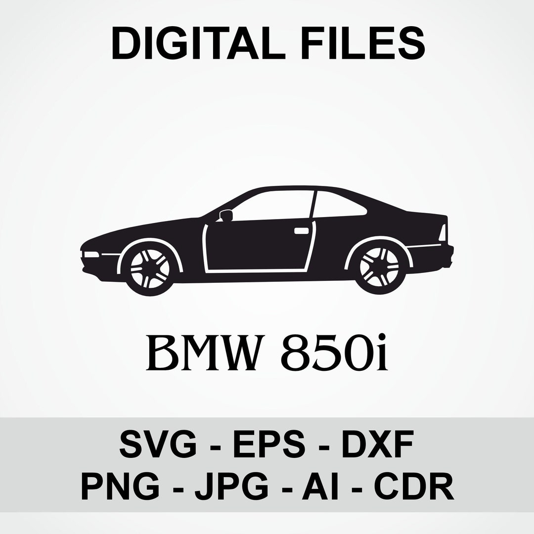 850i, German Sports Car, Dxf, Svg, Png, Digital Files, Laser Cut ...