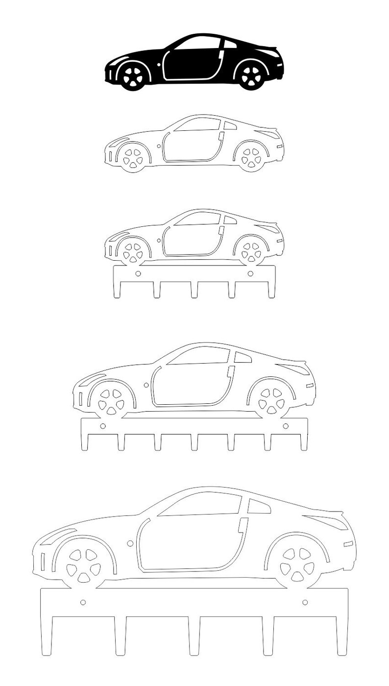 350Z, Japan Sports Car, Dxf, Svg, Ai, Png, Cdr, Digital Files, Laser ...