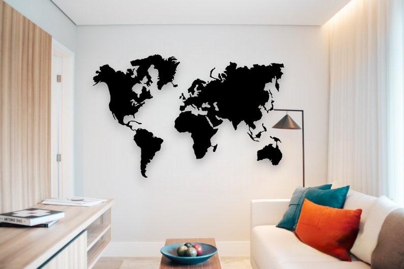 World Map, Map, DXF, SVG, Ai, PNG, Cdr, Digital Files, Home Decor ...